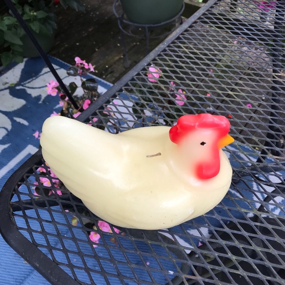 Vintage | Accents | Vintage Wax Figural Chicken Candle Farmhouse ...